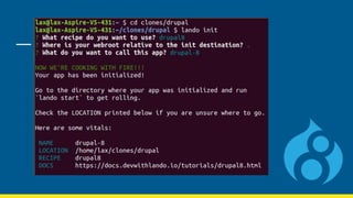 Drupal local development with lando | PPT