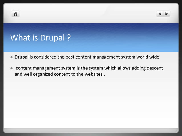 Drupal content manahment system - manual | PPT Drupal content manahment system - manual | PPT