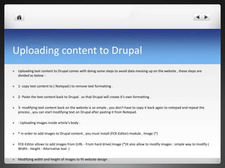 Drupal content manahment system - manual | PPT