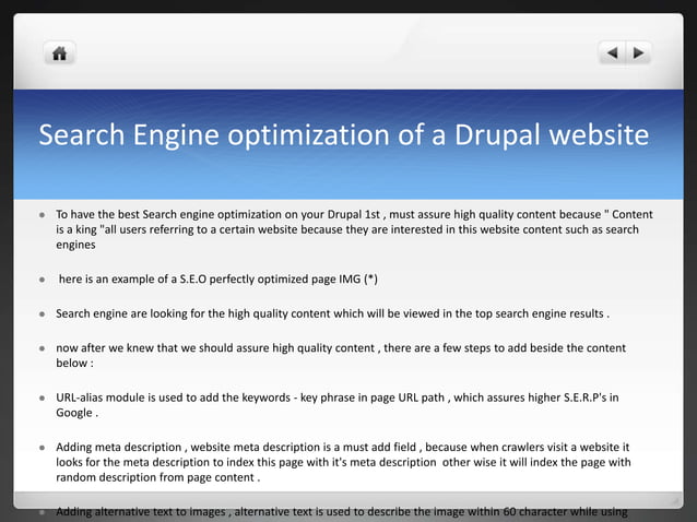 Drupal content manahment system - manual | PPT