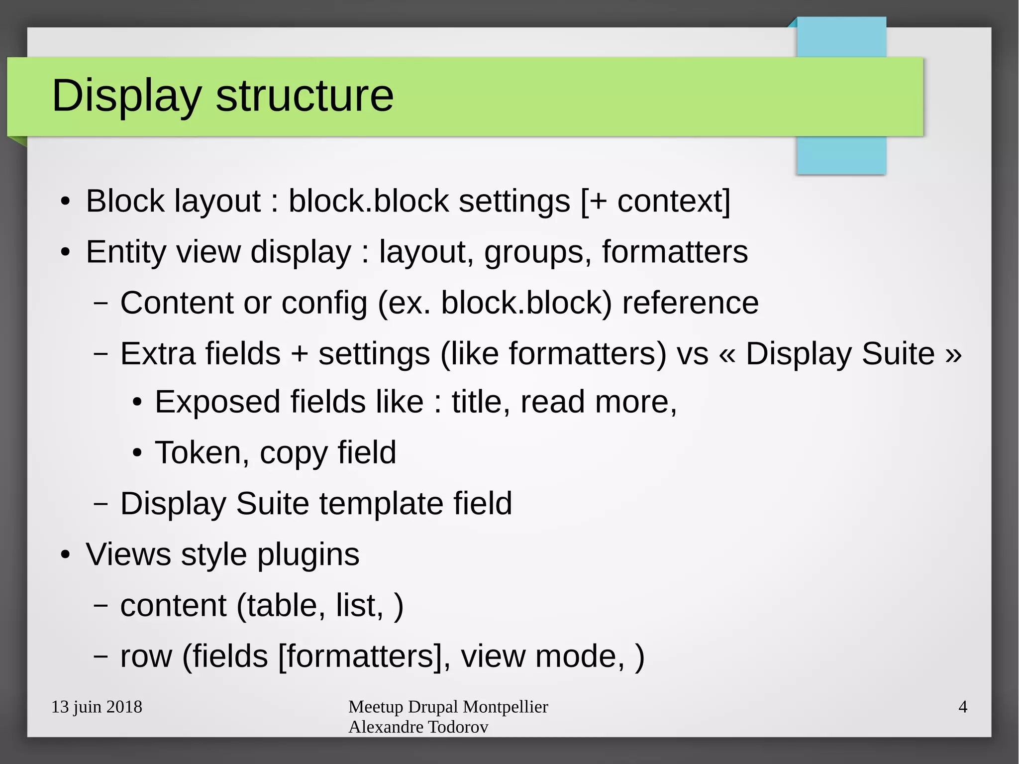 Drupal & Drink Montpellier "Drupal presentation layer components" | PDF | Web Design and HTML ...
