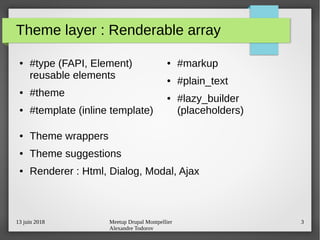 Drupal & Drink Montpellier "Drupal presentation layer components" | PDF | Web Design and HTML ...