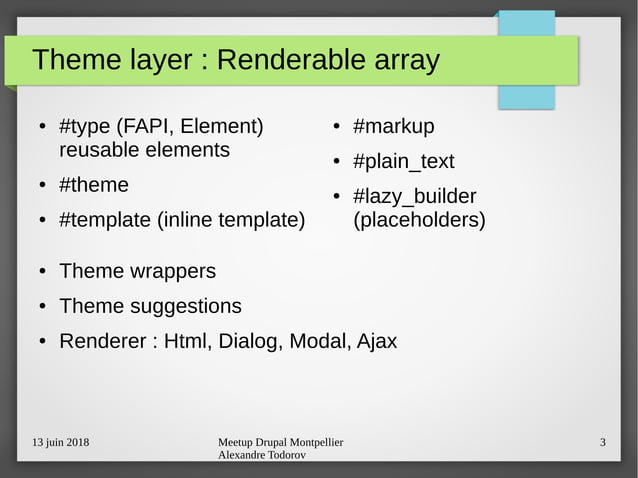 Drupal & Drink Montpellier "Drupal presentation layer components" | PDF ...