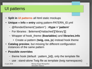 Drupal & Drink Montpellier "Drupal presentation layer components" | PDF | Web Design and HTML ...