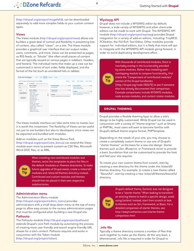 Drupal refcard | PDF