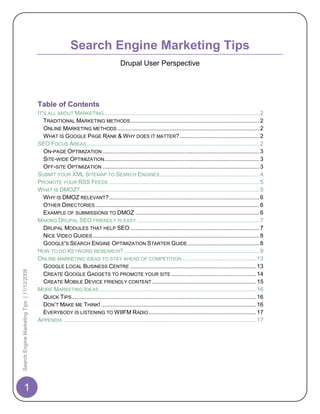 Drupal Search Engine Marketing (SEM) Tips | PDF