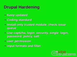 Drupal Security Hardening | PPT
