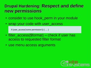 Drupal Security Hardening | PPT