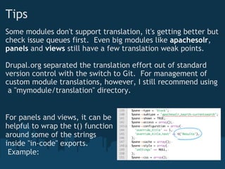 Drupal site translation and translation testing | PPT