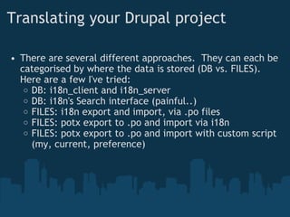 Drupal site translation and translation testing | PPT