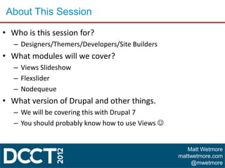Drupal slideshows dcct2012 | PPT