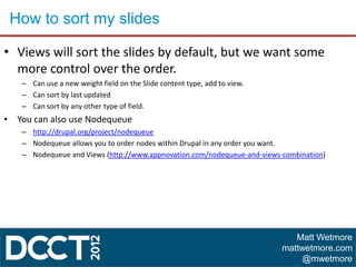 Drupal slideshows dcct2012 | PPTX