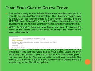 Drupal theme development | PPTX