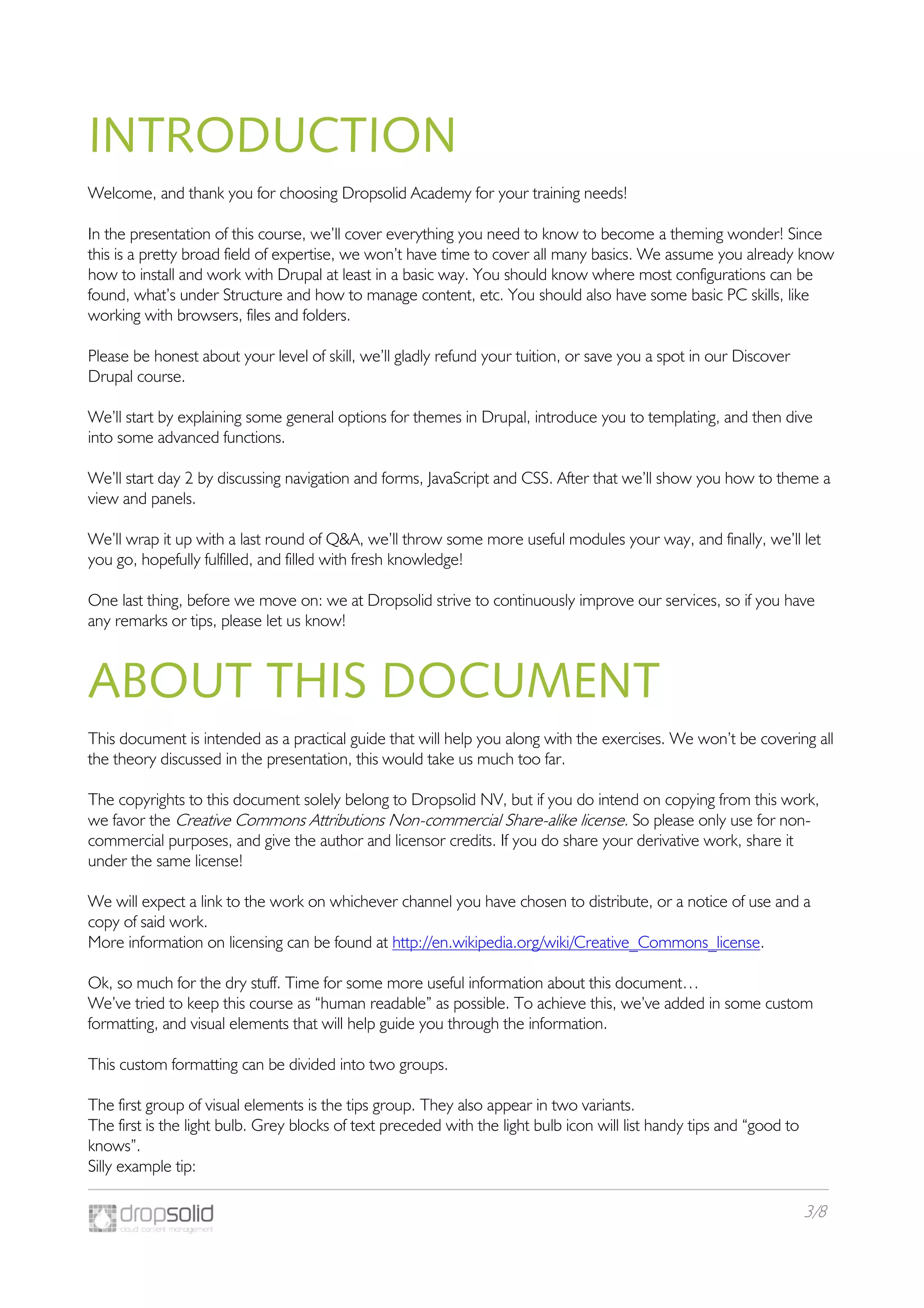 Drupal theming training | PDF