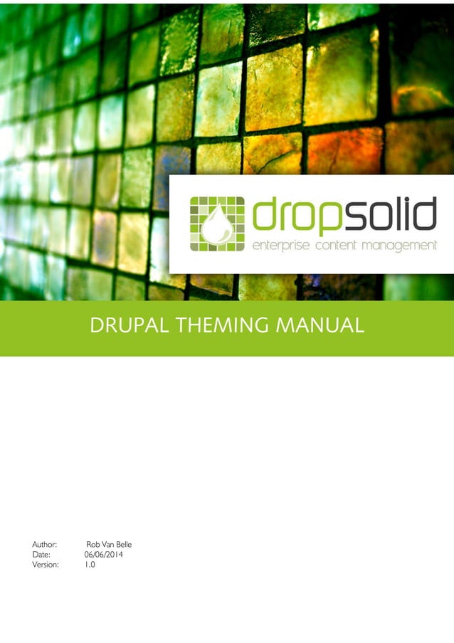 Drupal theming training | PDF