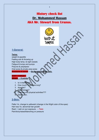 Dr updated history check list | PDF