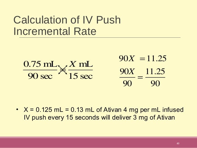 Drug Dilution and Frequency Changes