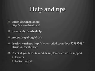 Face your fears: Drush and Aegir | PPT