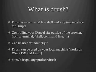 Face your fears: Drush and Aegir | PPT