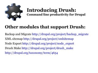 Travis Carden/Drupal Nebraks: Drush Presentation | PPT