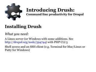 Travis Carden/Drupal Nebraks: Drush Presentation | PPT