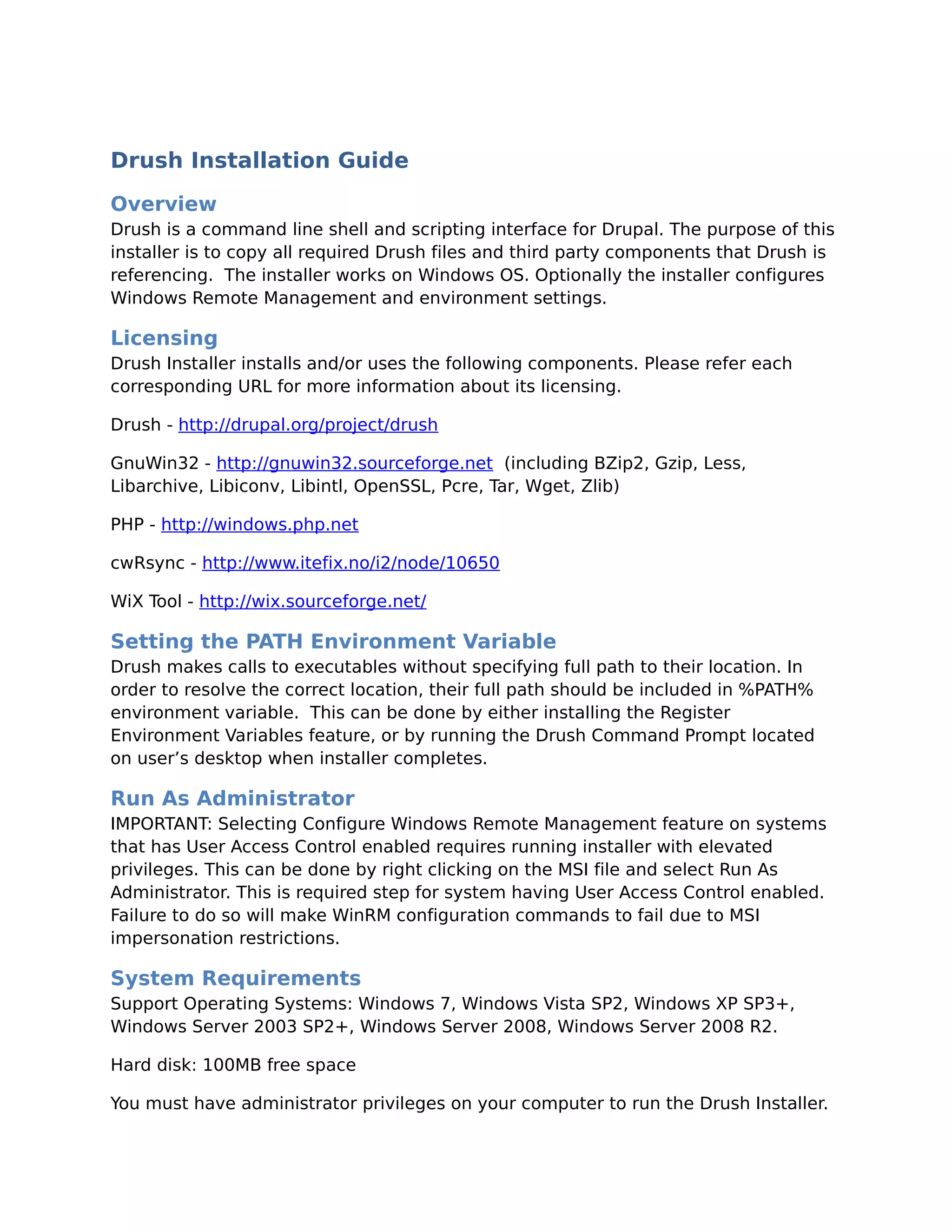 Drush installation guide | PDF