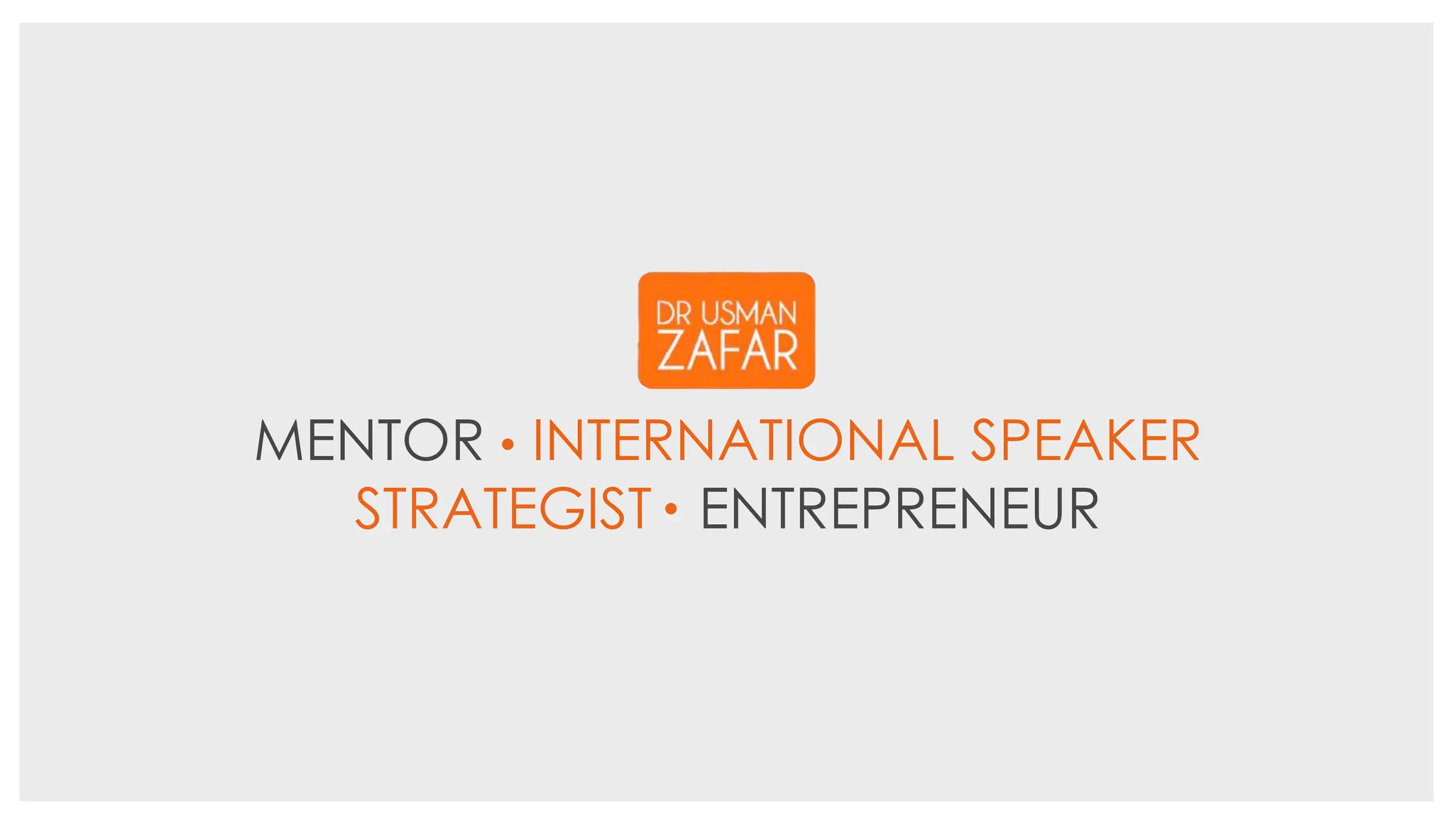 Dr Usman Zafar (Profile) Profile (2023) | PPT