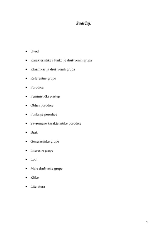 Drustvene grupe | DOC