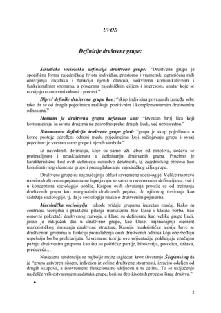 Drustvene grupe | DOC