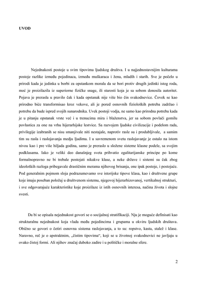 Drustvene klase sociologija | DOC