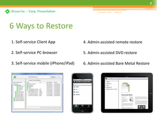 Enterprise Laptop Backup- Druva inSync | PDF | Operating Systems | Computer Software and ...