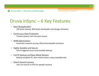 Druva In Sync Product Overview | PDF | Computer Networking | Computing