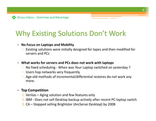 Druva In Sync Product Overview | PDF | Computer Networking | Computing