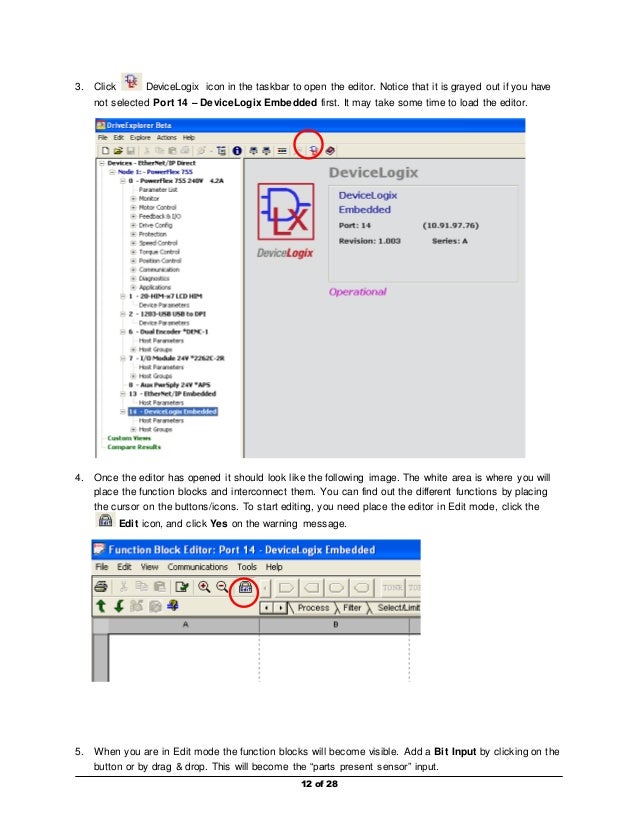 Drv13 power flex 755 programming with devicelogix