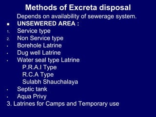 PPT for Excreta disposal.ppt | Digestive Disorders | Diseases and ...
