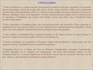 dr veera kapha ketu rasa.ppt description | PPT