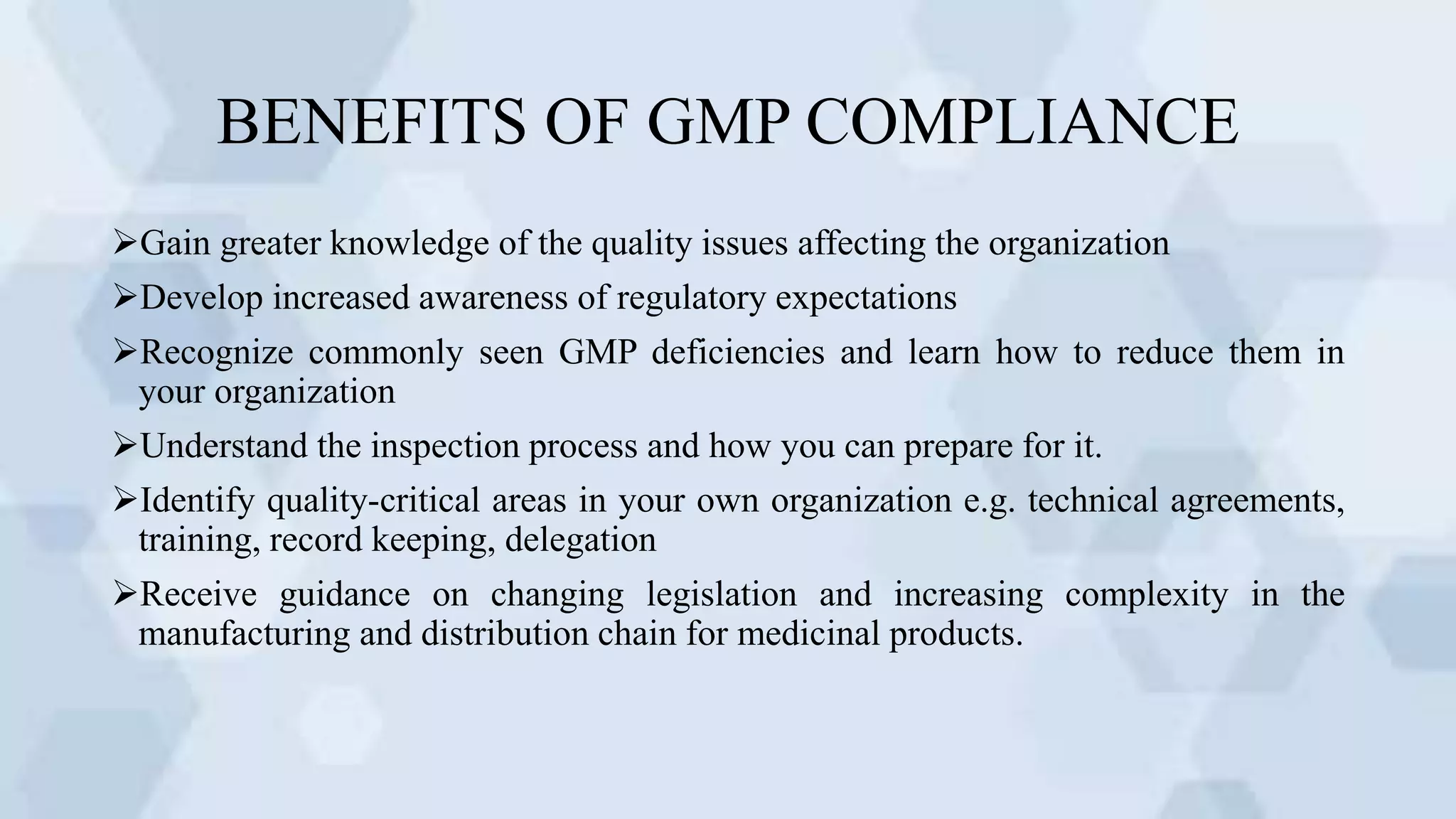 GMP compliances of Audit | PPTX