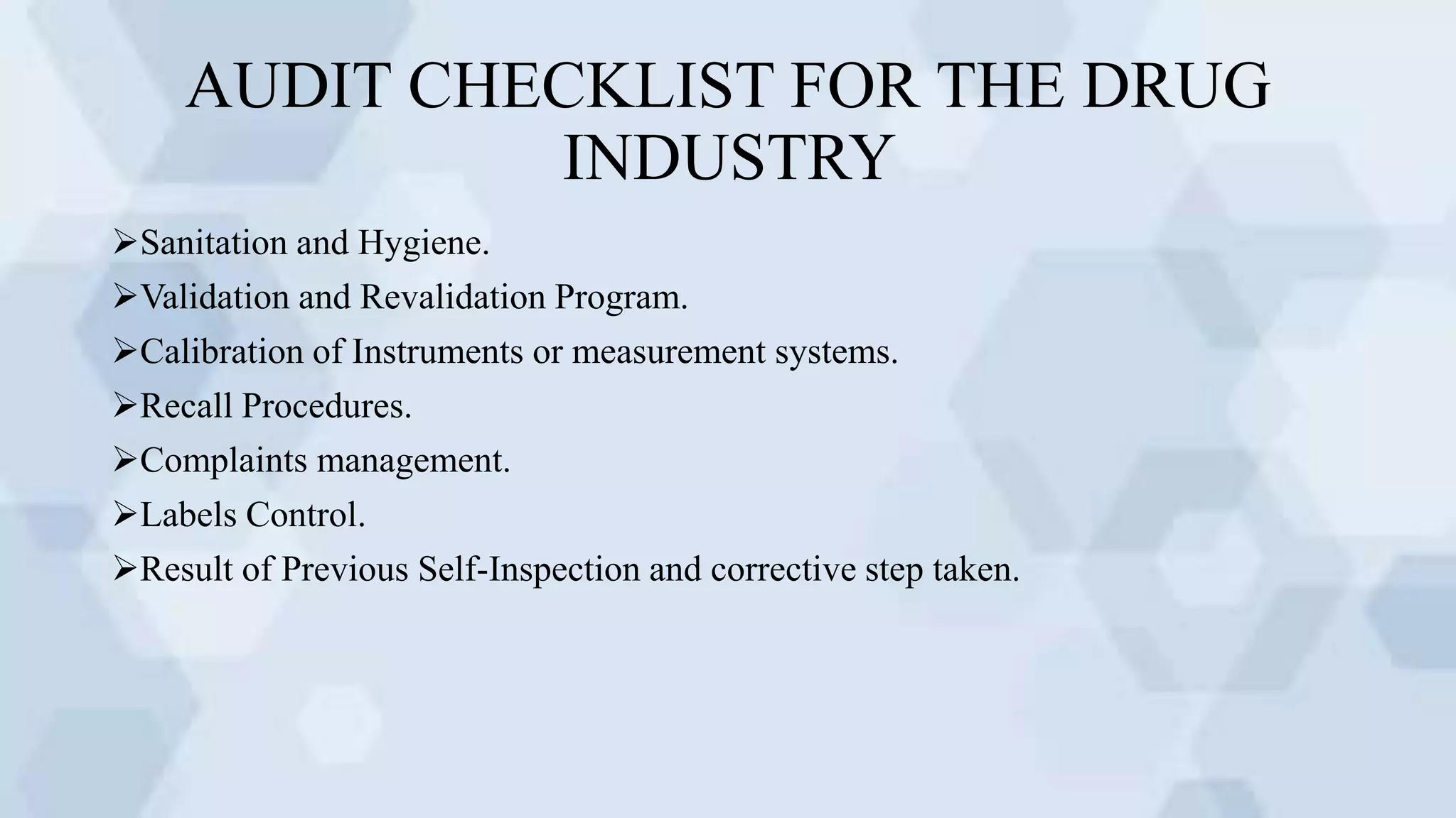 GMP compliances of Audit | PPTX