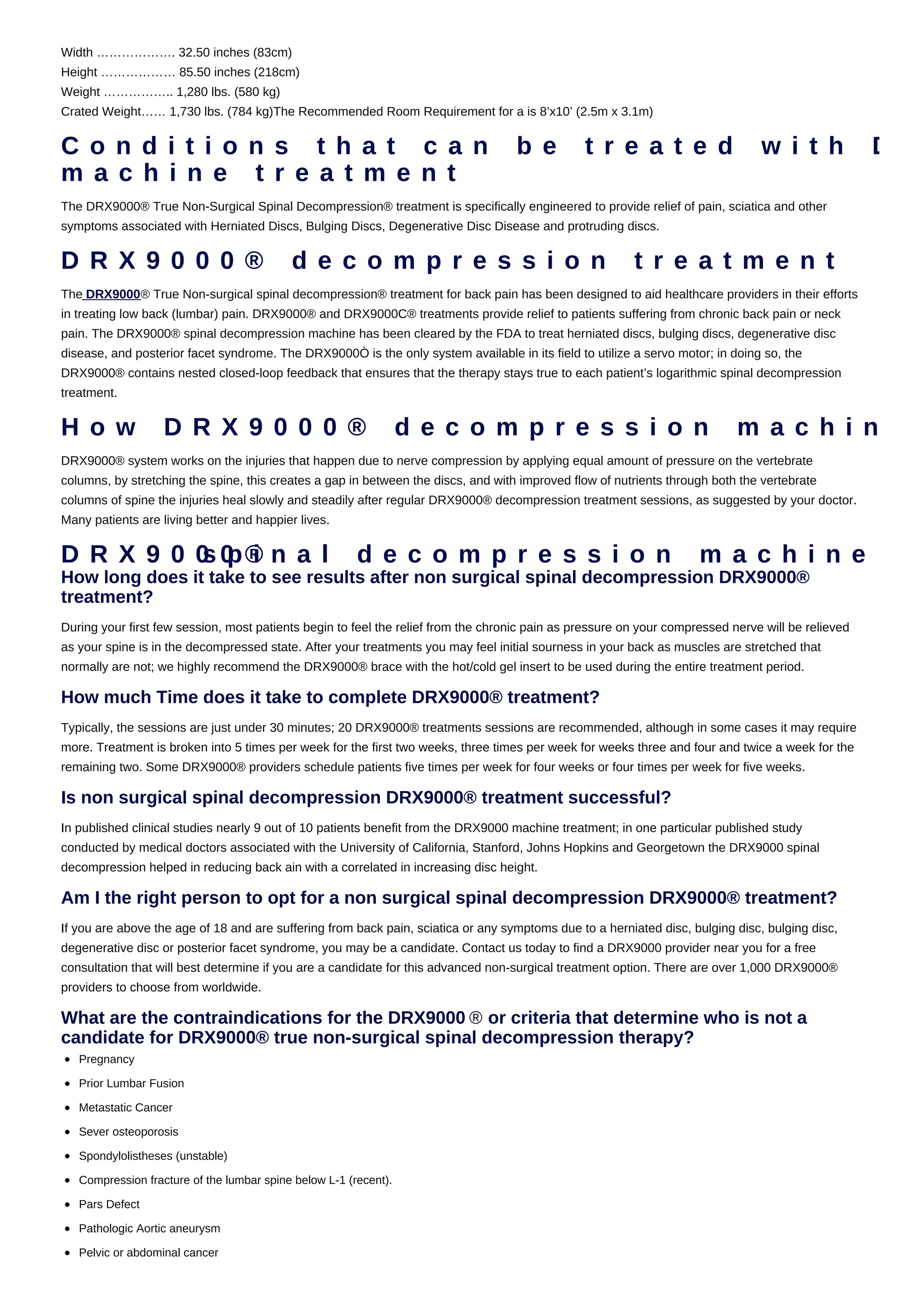 drx9000 spinal decompression | PDF
