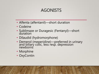 PHARMACOLOGY NARCOTIC ANALGESICS | PPT