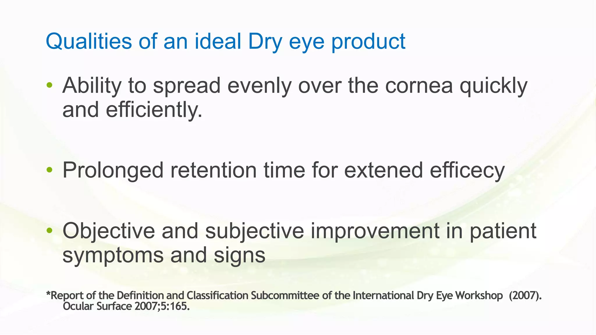 Dry eye management ppt | PPTX