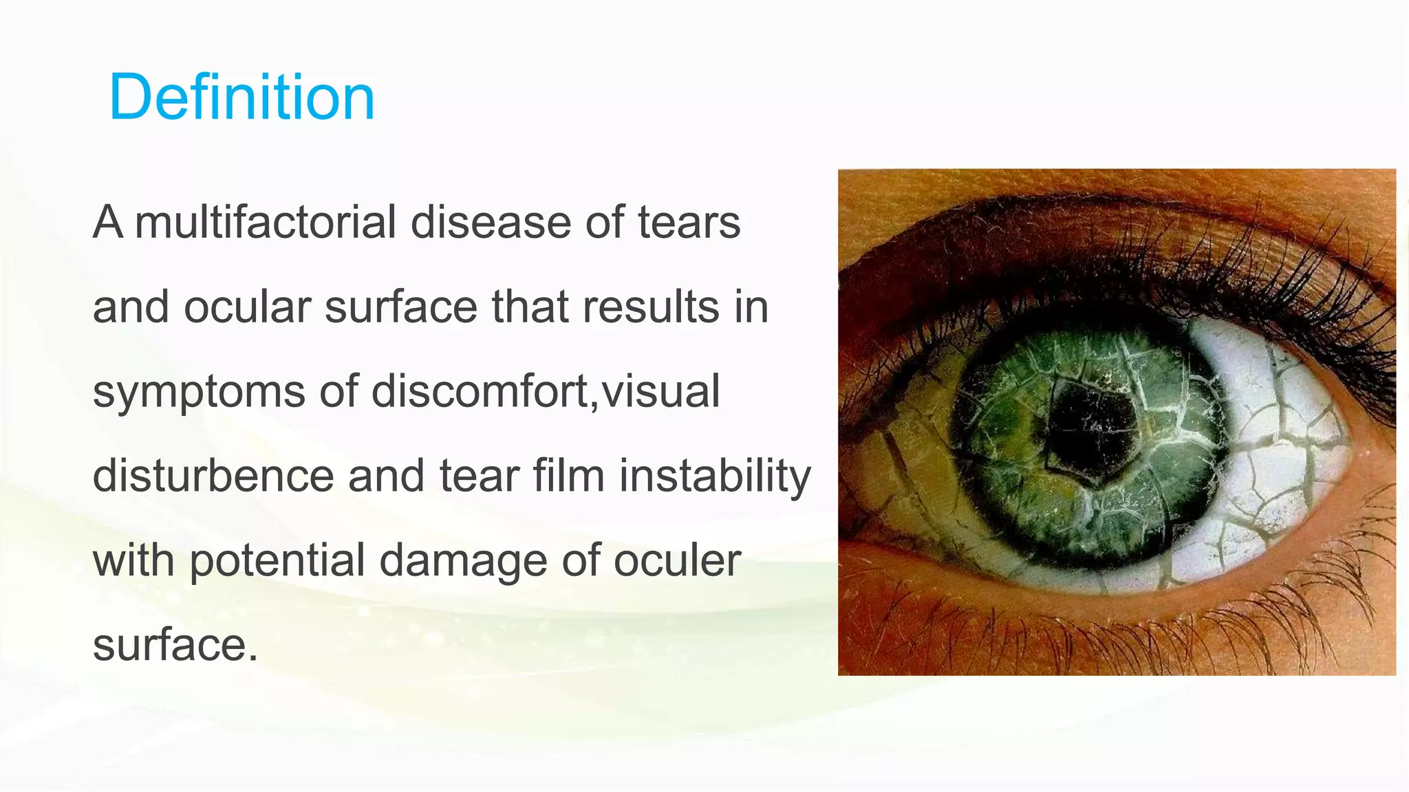 Dry eye management ppt | PPTX