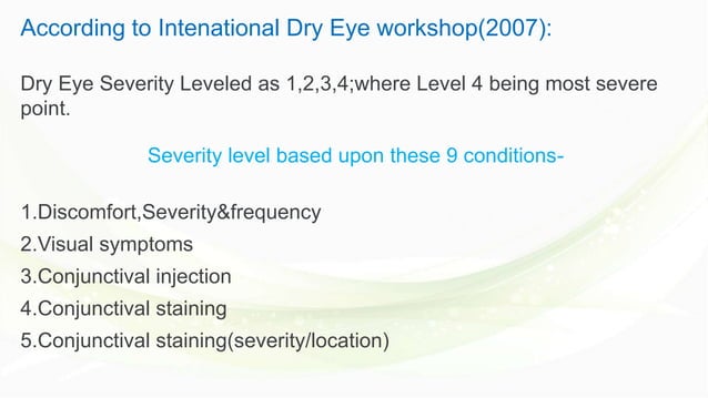 Dry eye management ppt | PPTX