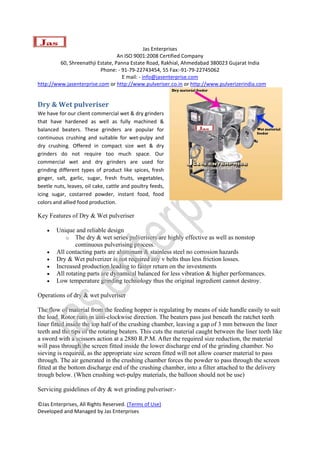 Dry wet-pulveriser | PDF
