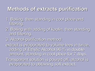 pharmaceutical technology of dry and oil extracts | PPT