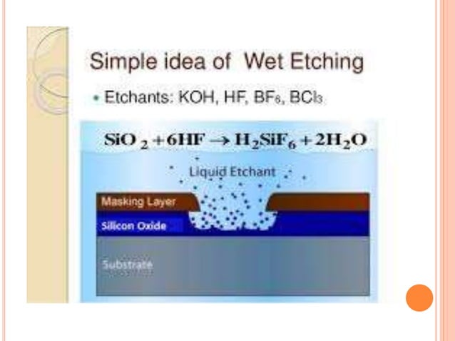 Dry and wet etching | PPTX