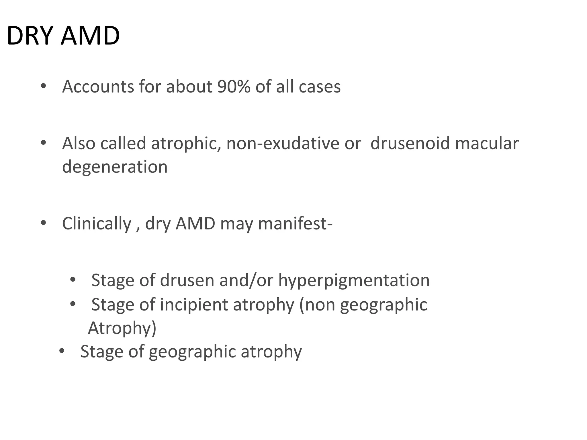 DRY AGE RELATED MACULAR DEGENERATION | PPTX