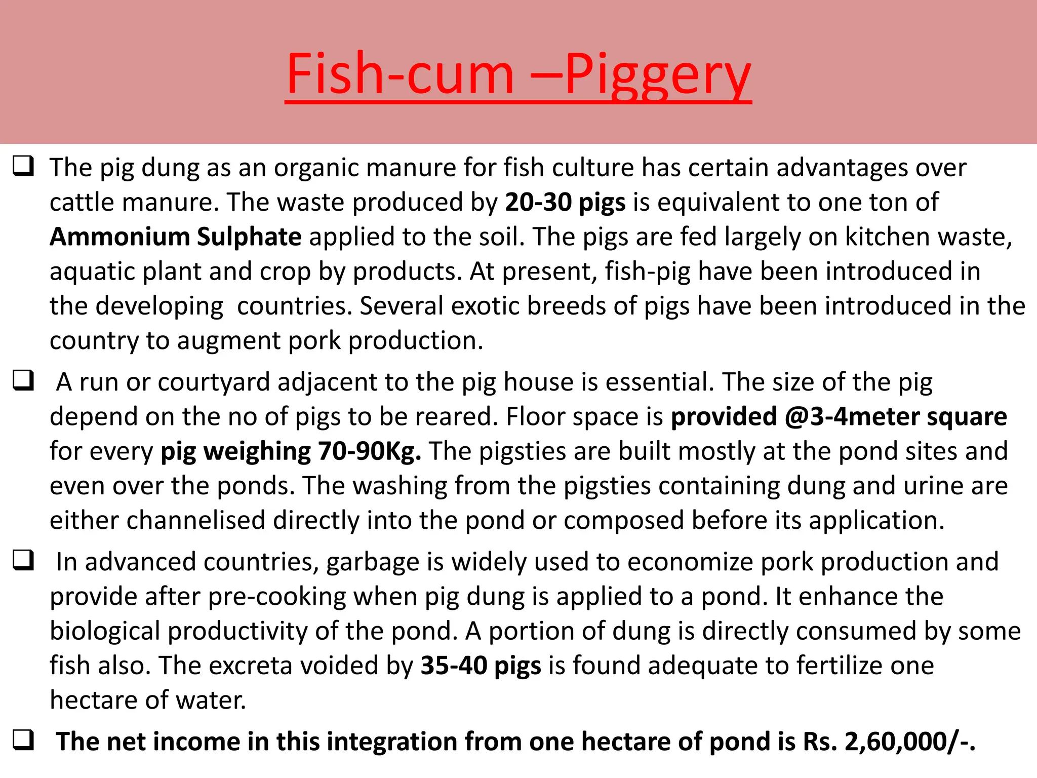 Preparation of enterprise budget for integrated fish farming | PPTX