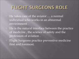 Aerospace Medicine | PPT | Surgery | Medical Health