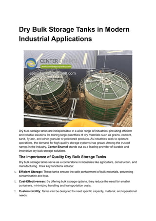 Dry Bulk Storage Tanks in Modern Industrial Applications.docx